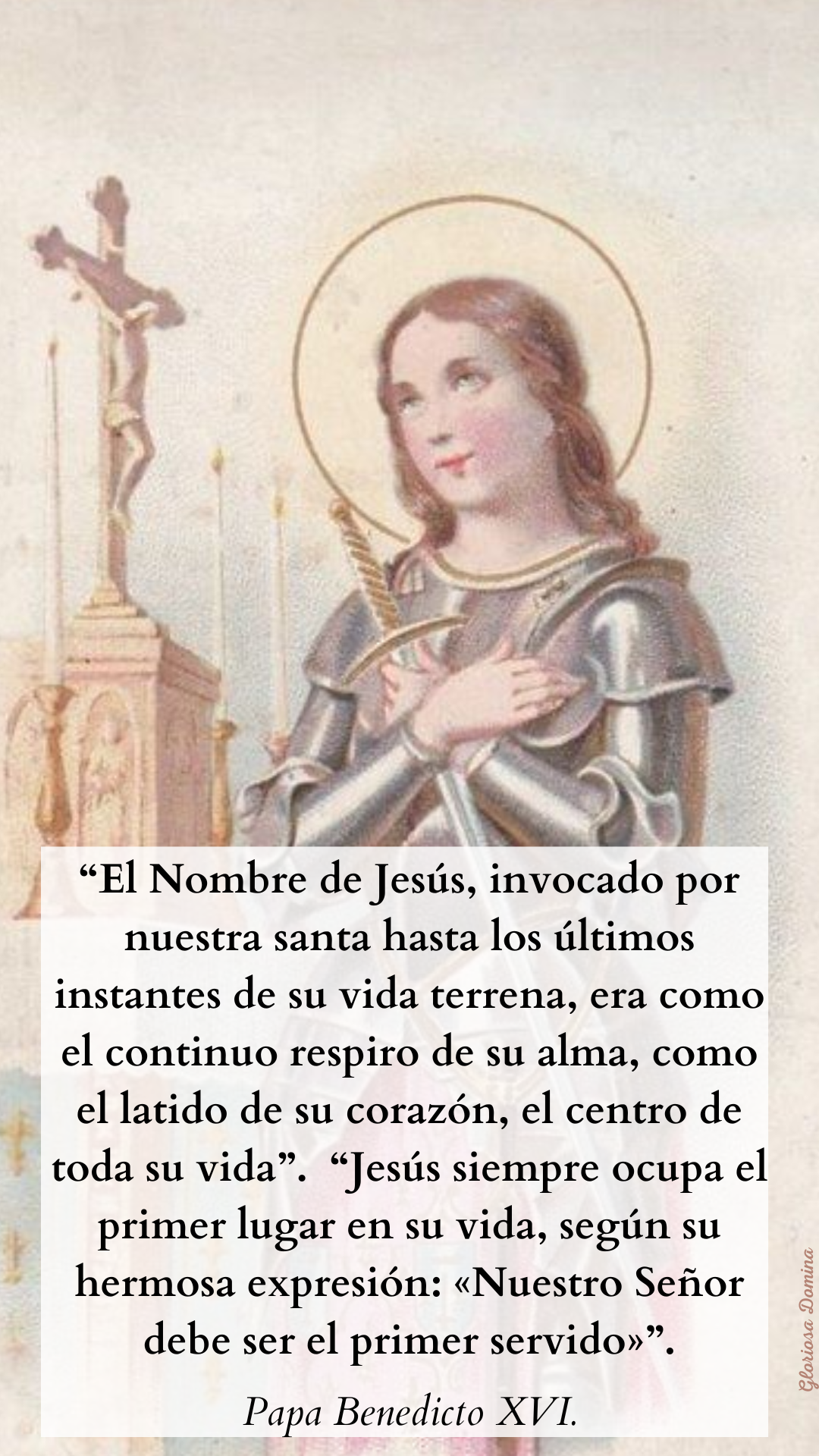ALGUNAS FRASES DE SANTA JUANA DE ARCO. - Gloriosa Domina